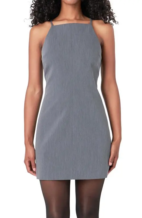 Endless Rose High Square Neck Stretch Minidress