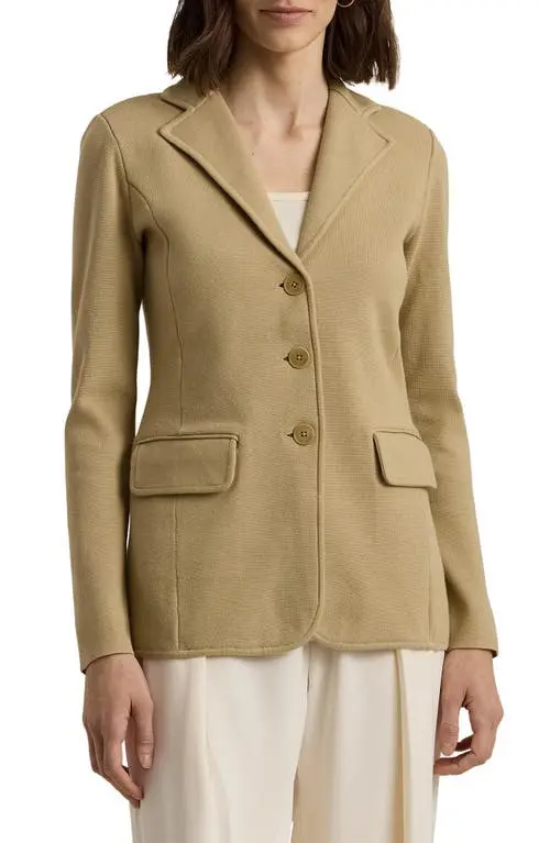 Ralph Lauren Combed Cotton-blend Blazer - Birch Tan