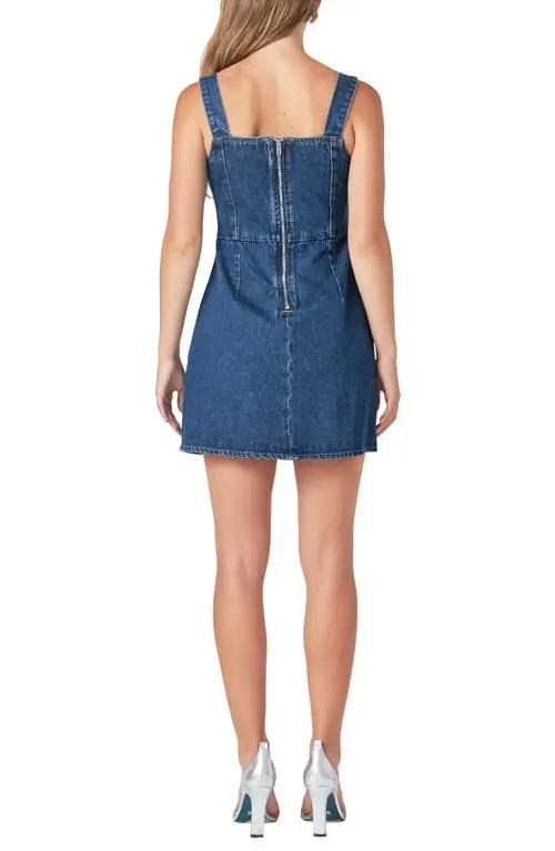 Endless Rose Rhinestone Bow Denim Minidress
