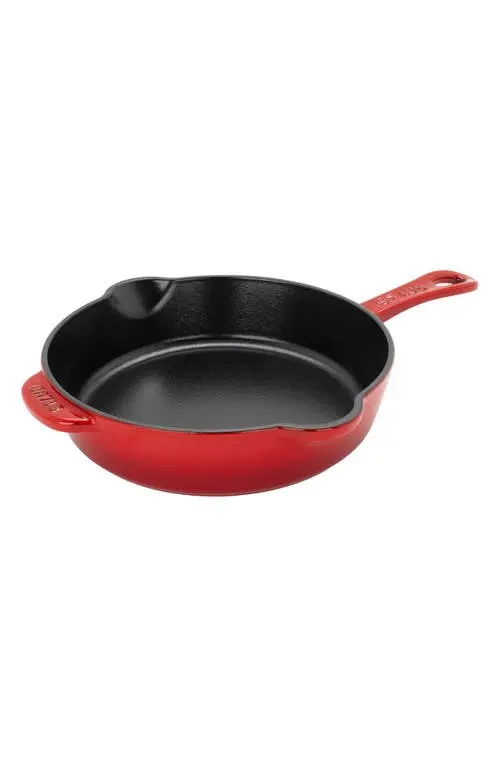 STAUB 8.5-inch Enameled Cast Iron Traditional Deep Skillet - Cherry