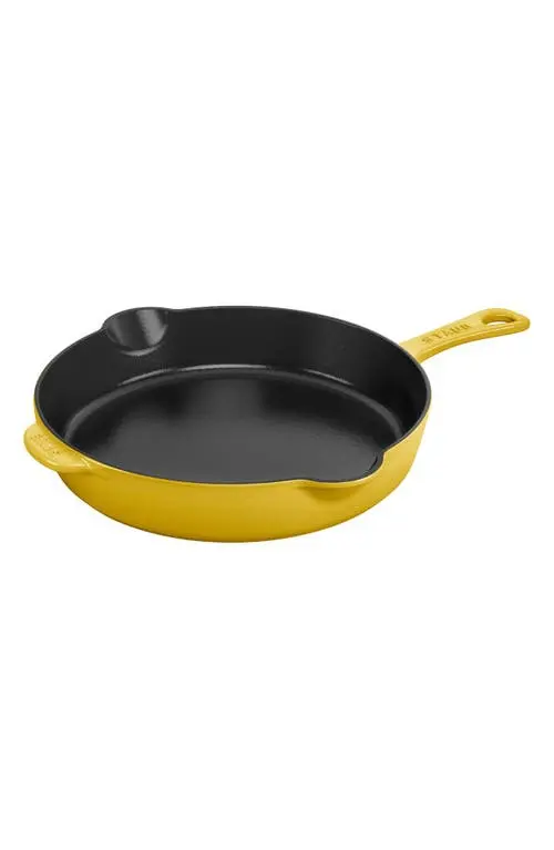 STAUB 8.5-inch Enameled Cast Iron Traditional Deep Skillet - Citron