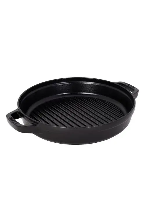 STAUB 4-piece Stackable Enameled Cast Iron Cookware Set - Black