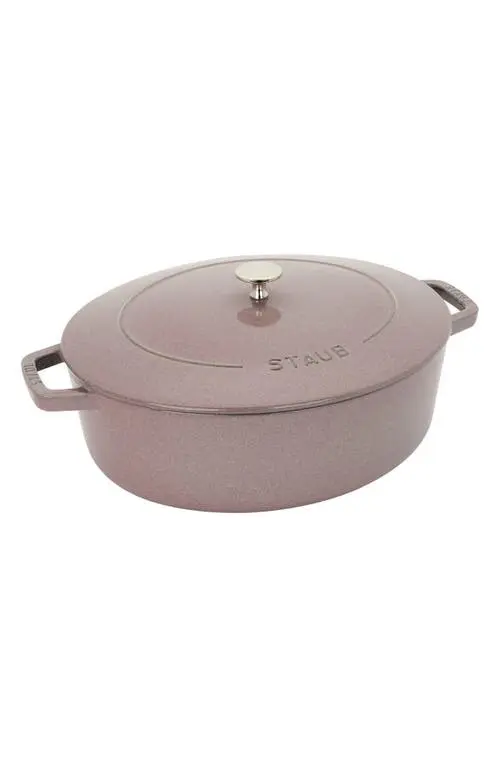 STAUB 6.25-quart Enameled Cast Iron Shallow Oval Dutch Oven - Lilac
