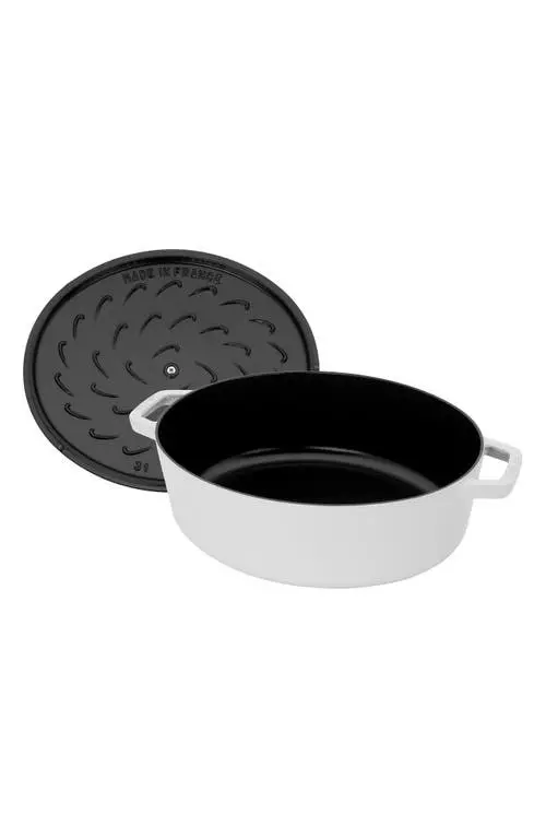 STAUB 6.25-quart Enameled Cast Iron Shallow Oval Dutch Oven