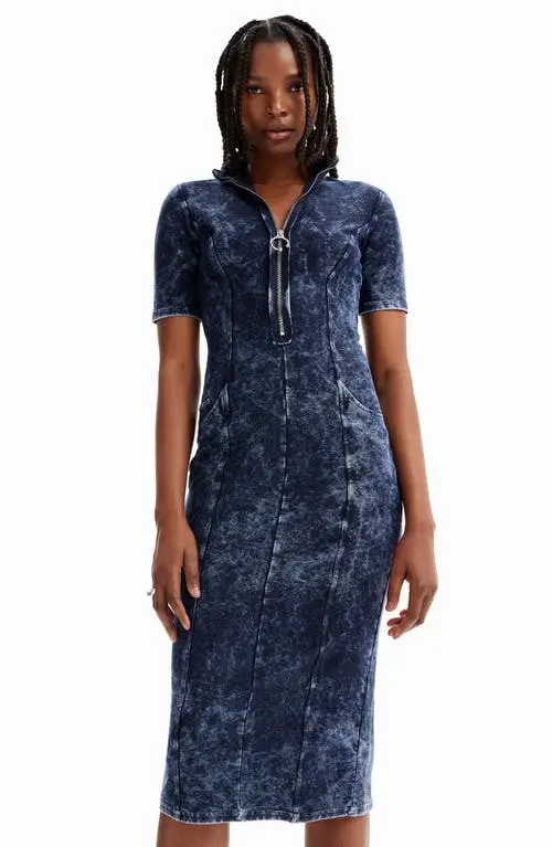 Desigual Zip-up Denim Dress