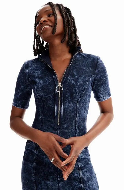 Desigual Zip-up Denim Dress