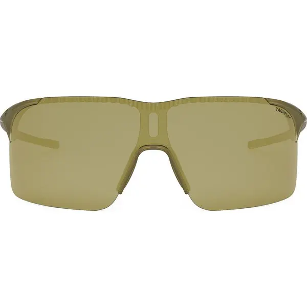 Tag Heuer Vingt Sept Mirrored Mask Sunglasses - Matte Yellow / Brown Mirror