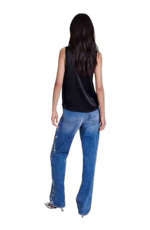 Maje Silk Tank Top - Black