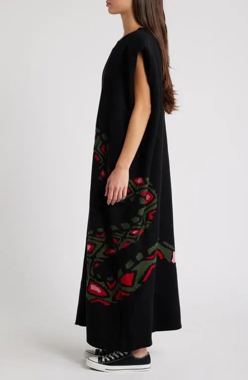 DRESSED IN LALA Big Reputation Oversized Maxi Sweater Dress