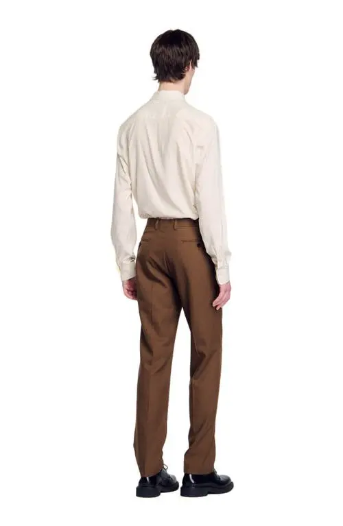 Sandro Classic Fit Wool Suit Trousers