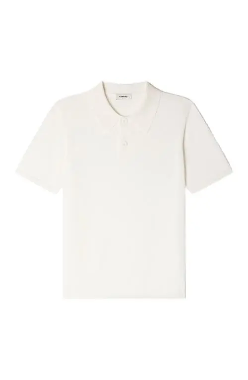 Sandro Short-sleeve Knitted Polo Shirt - White