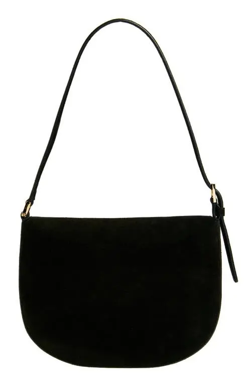 Savette Tondo Suede Hobo Bag - Black