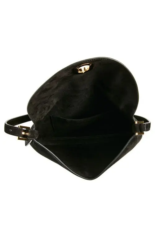 Savette Tondo Suede Hobo Bag - Black