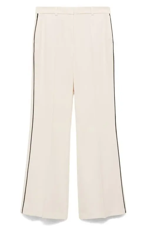 Mango Side Stripe Knit Wide Leg Pants