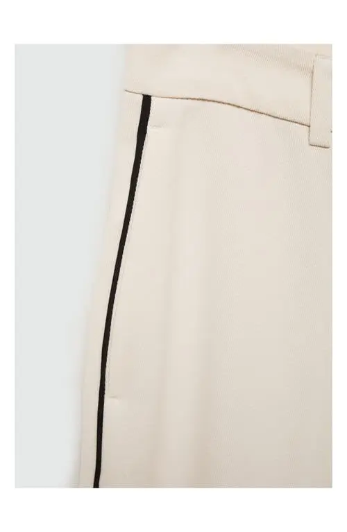 Mango Side Stripe Knit Wide Leg Pants