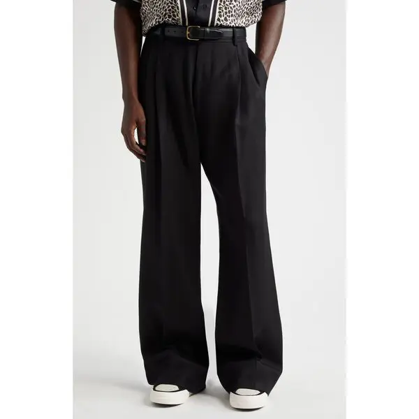 Amiri Double Pleat Trousers - Black