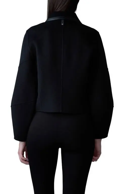 Mackage Solana Wool & Leather Jacket - Black
