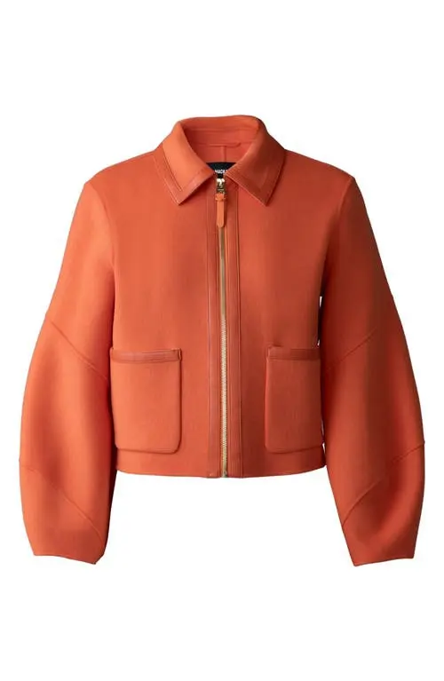 Mackage Solana Wool & Leather Jacket - Flame