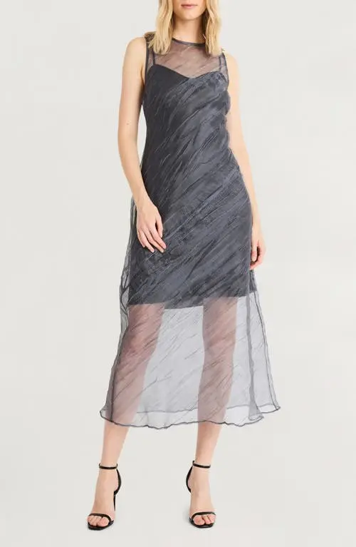 grey two piece dress Boho Rose Gold Top with Gray Tulle Skirt Two Piece Long Bridesmaid Dresses main image 0