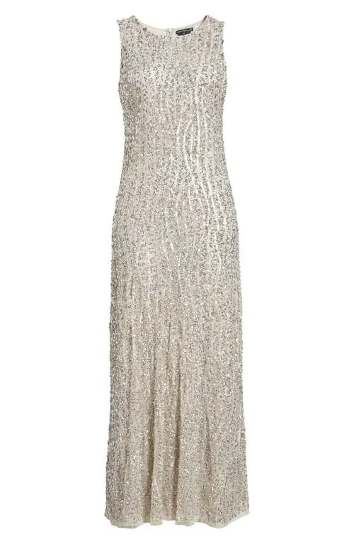 Pisarro Nights Sequin Stripe Gown