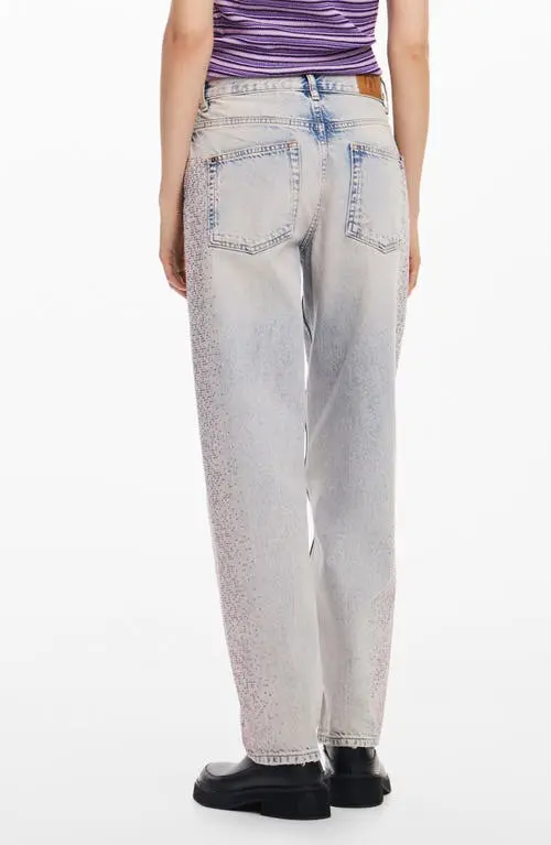 Desigual Cara Rhinestone Straight-leg Jeans