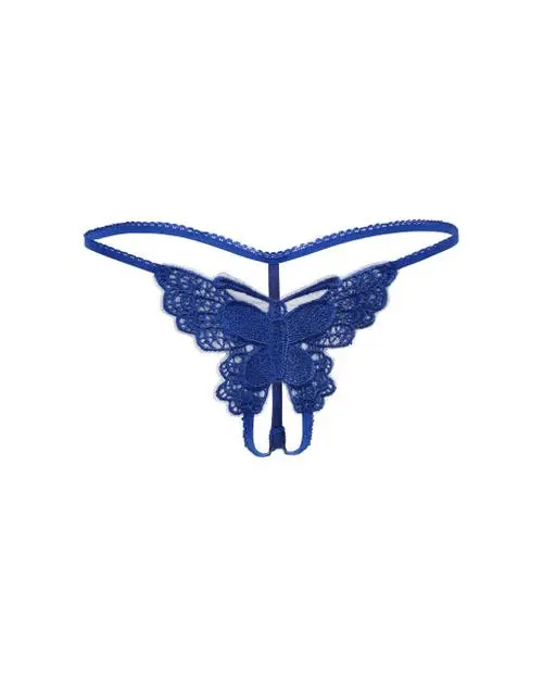 ADORE ME Mariposa G-string Panties - Dark Blue