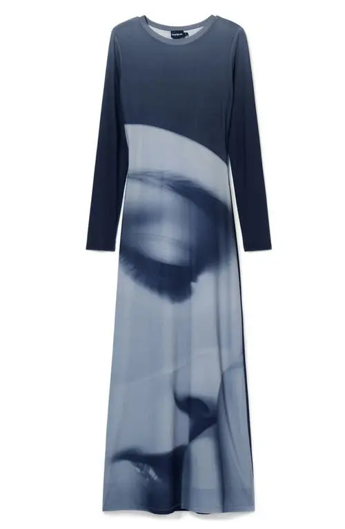 Desigual Orlando Long Sleeve Maxi Dress In Black - 58% Off | Editorialist