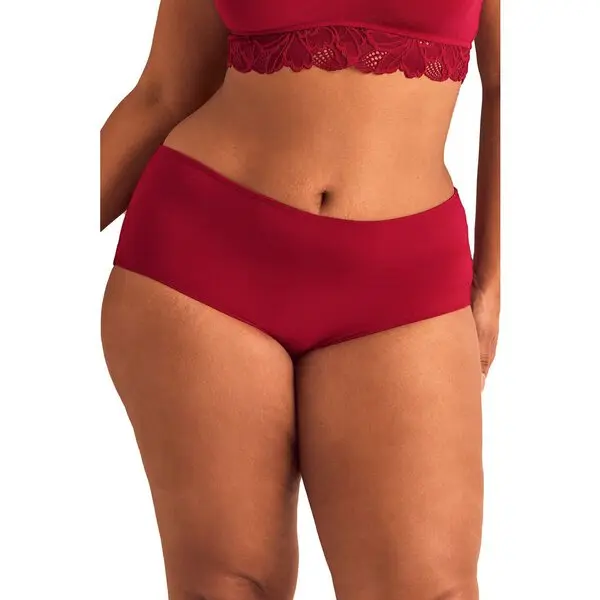 ADORE ME Teagan Shortie Panties - Dark Red