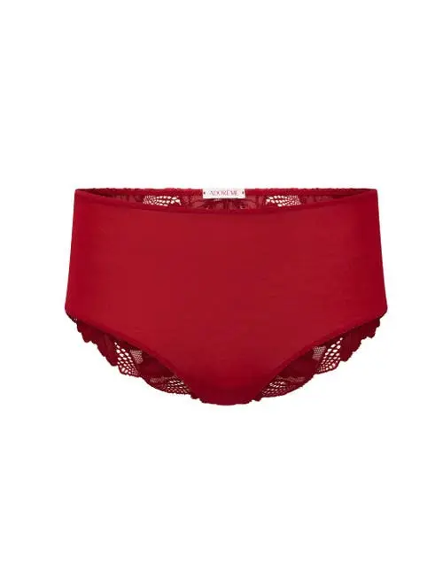 ADORE ME Teagan Shortie Panties - Dark Red