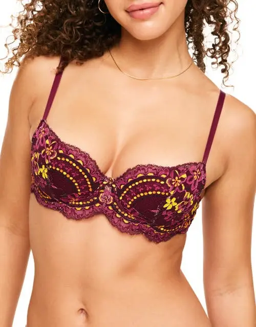ADORE ME Nicholette Contour Balconette Bra - Floral Red