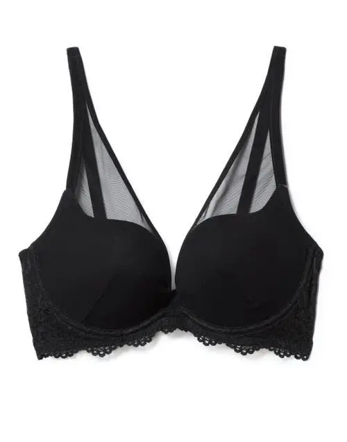 ADORE ME Joslyn Push Up Plunge Bra - Black