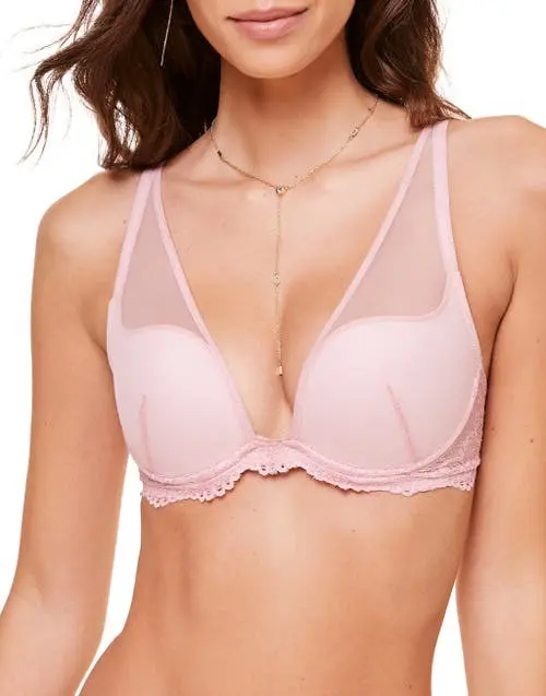 ADORE ME Joslyn Push Up Plunge Bra - Medium Pink