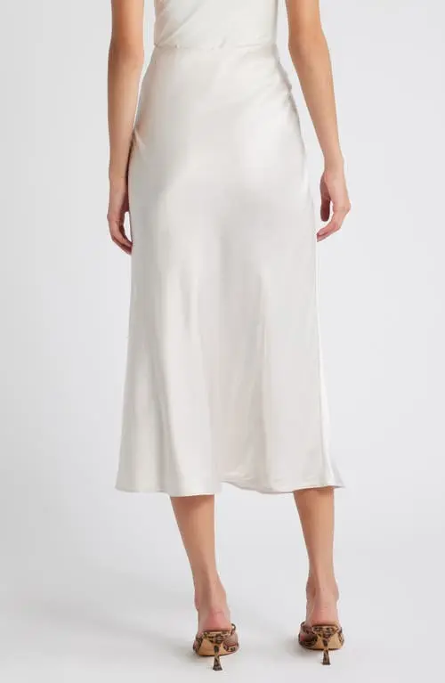 Rails Anya Satin Midi Skirt - Ivory