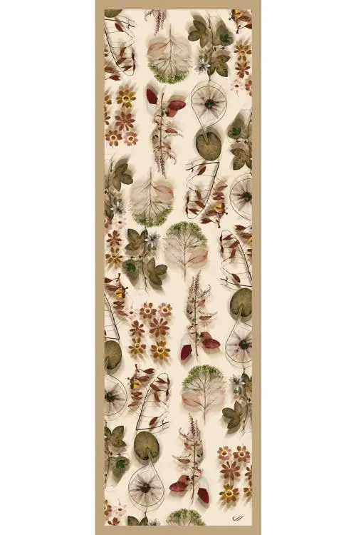 ELIZABETTA Botanica Long Sheer Silk Scarf For