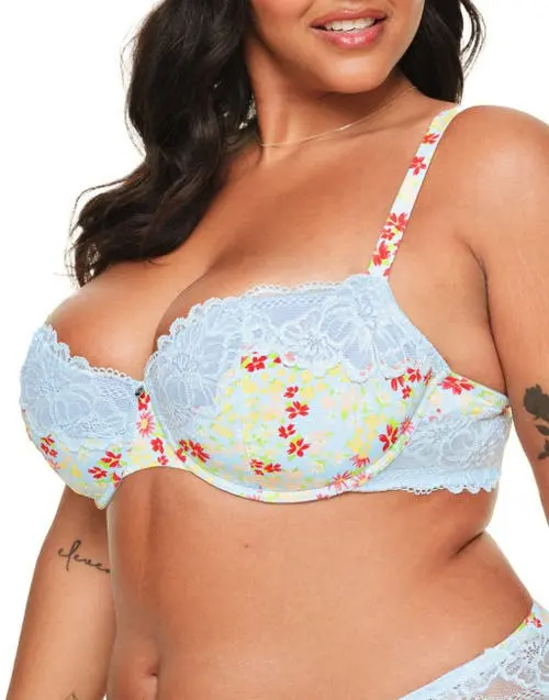 ADORE ME Mathilda Contour Balconette Bra - Ditsy Blue