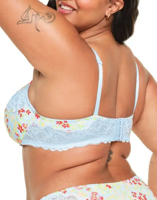 ADORE ME Mathilda Contour Balconette Bra - Ditsy Blue