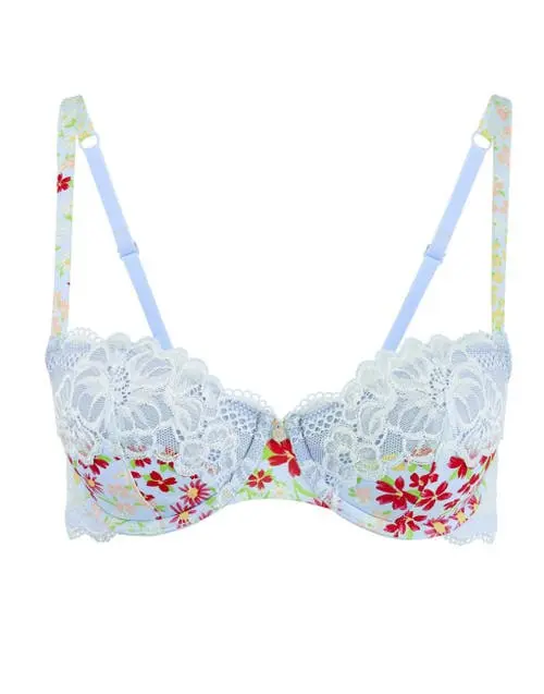 ADORE ME Mathilda Contour Balconette Bra - Ditsy Blue