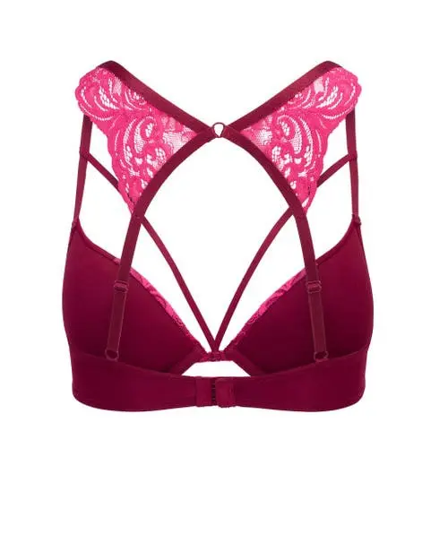 ADORE ME Saige Push Up Plunge Bra - Dark Purple