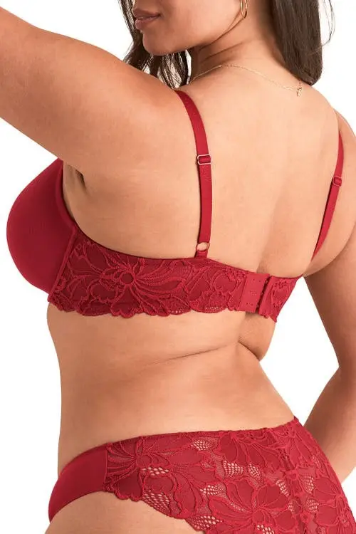 ADORE ME Teagan Contour Full Coverage Bra - Dark Red