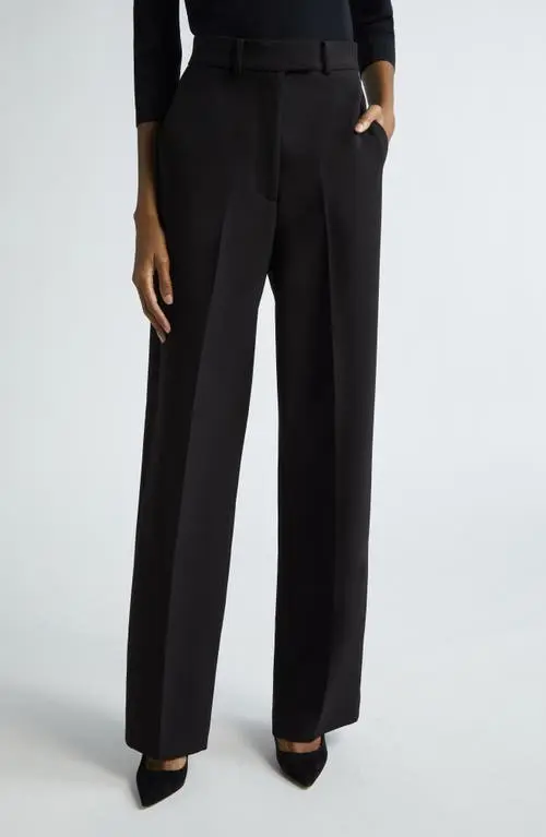 St. John Stretch Cady Straight-leg Pants