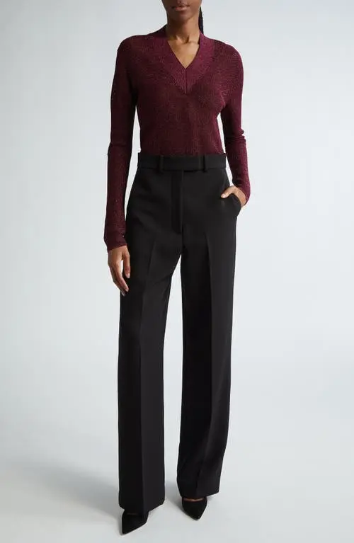 St. John Stretch Cady Straight-leg Pants
