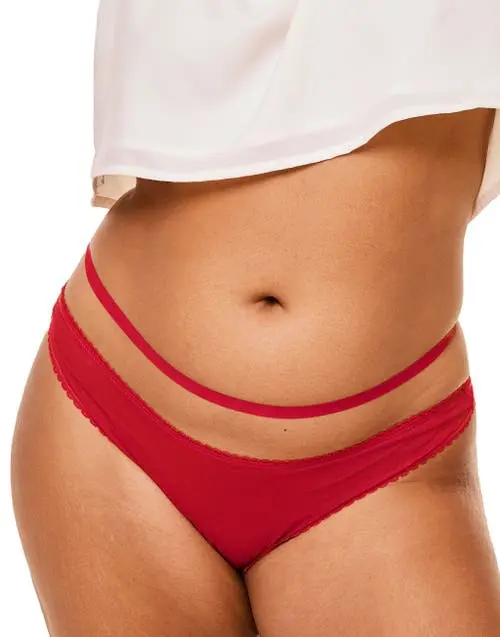 ADORE ME Briana Brazilian Panties - Dark Red