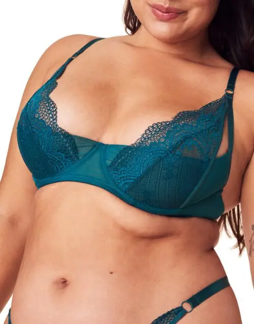 ADORE ME Kaia Unlined Quarter Cup Bra - Dark Blue