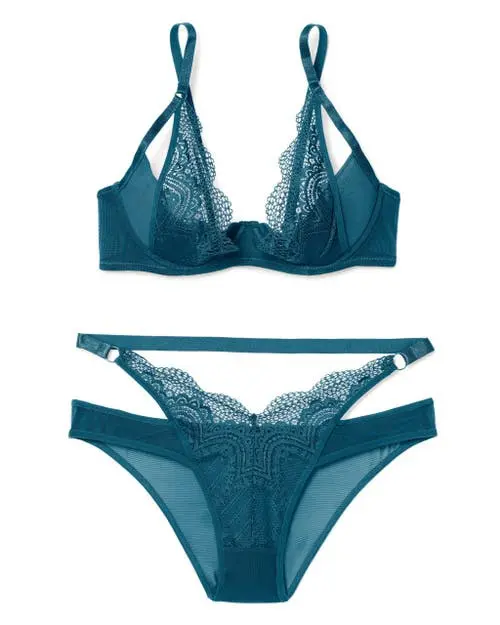 ADORE ME Kaia Unlined Quarter Cup Bra - Dark Blue