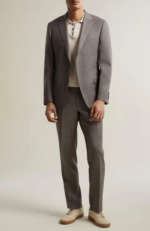 Samuelsohn Wool Sharkskin Suit - Tan