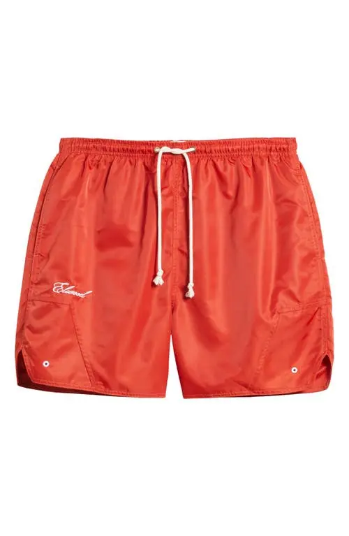 ELWOOD Embroidered Logo Nylon Shorts - Fire