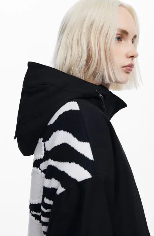 Desigual Floral Padded Coat