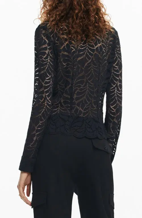 Desigual Saga Stretch Button-up Top