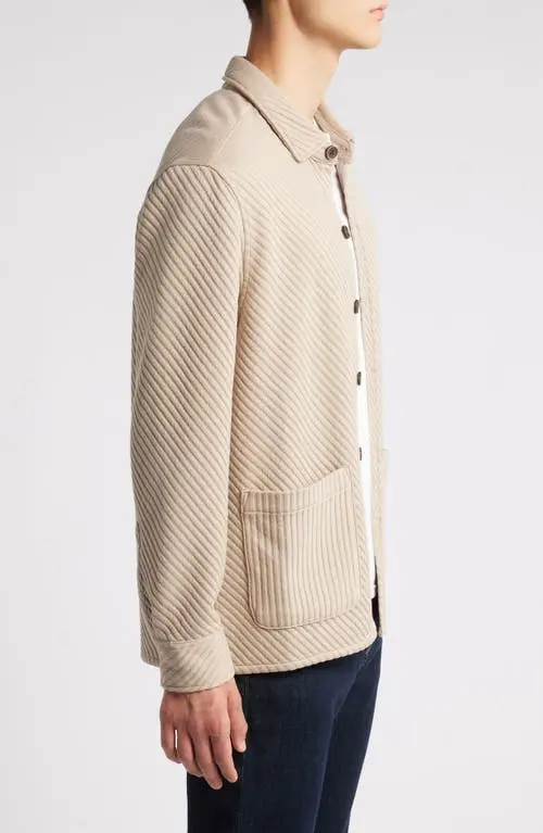 Robert Barakett Hoffburg Jacquard Overshirt - Tan