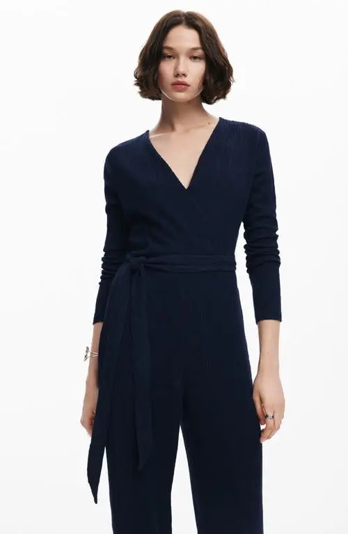 Desigual Leeds Textured Long Sleeve Jumpsuit